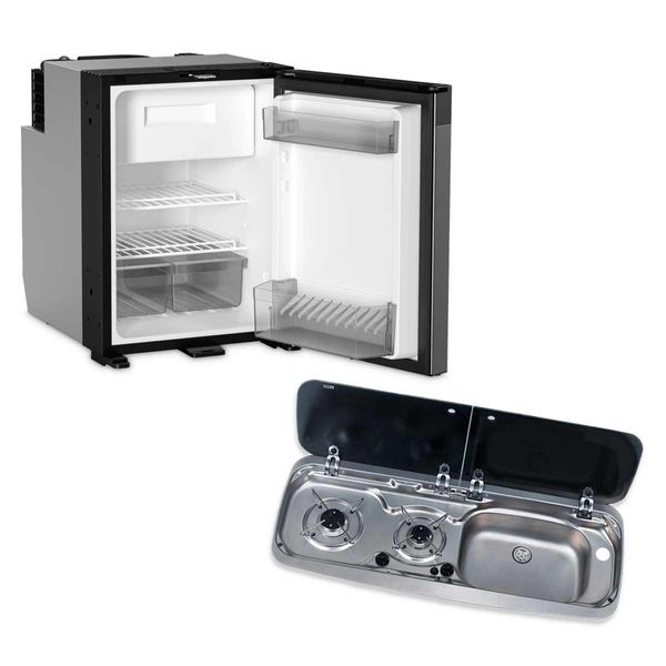 Dometic NRX50 Fridge and 9222 Hob/Sink Unit Bundle (Sink on Right ...