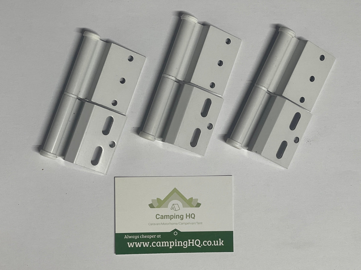 x3 Ellbee Static Caravan Door Hinges Right Hand White set of 3 R/H ...