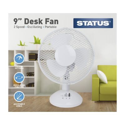 Status 9 White Desk Fan – Camping HQ UK